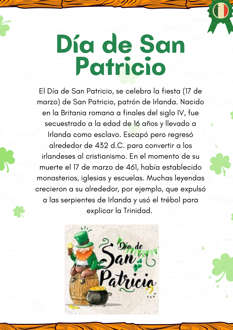 El Dia de San Patricio - Norma Forrest | Library | Formative