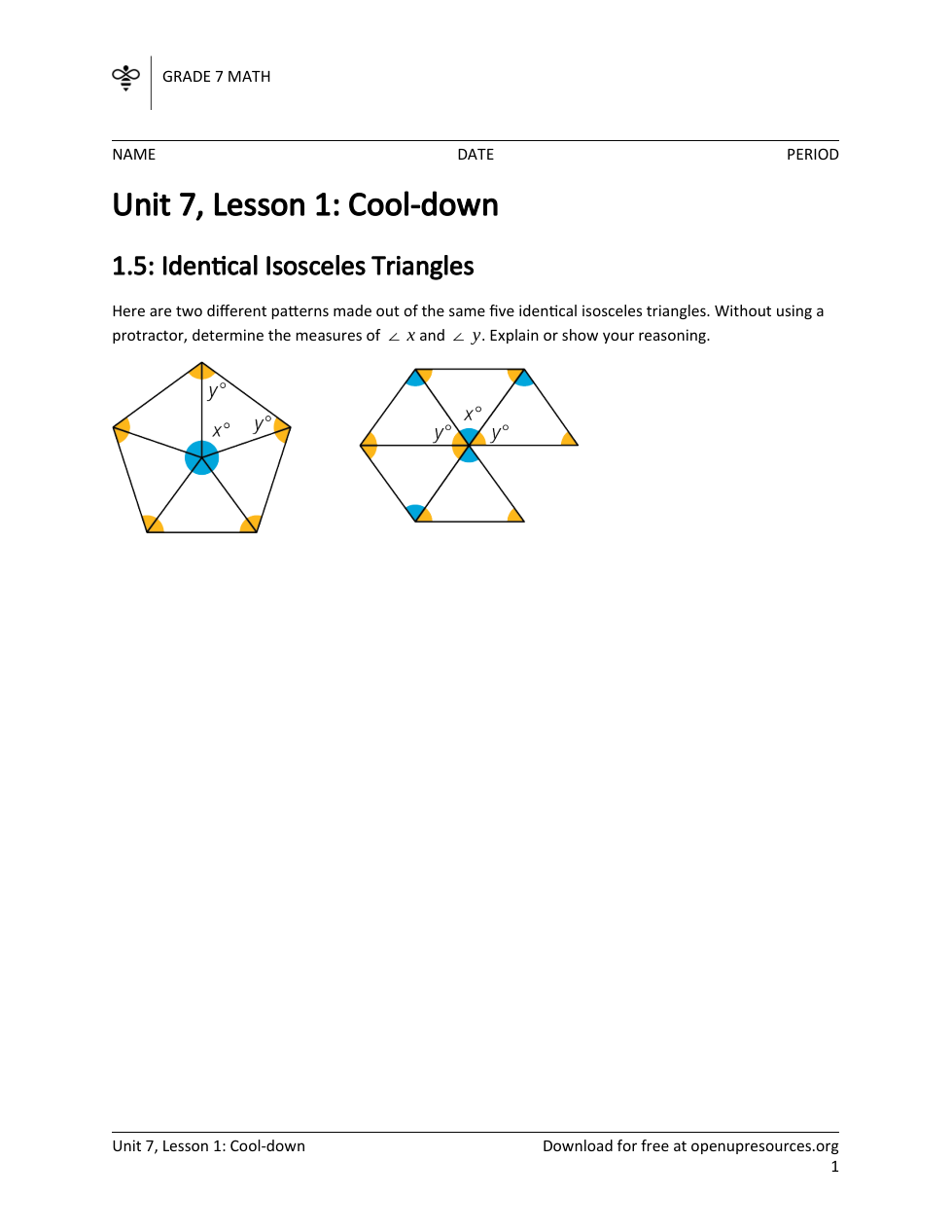 Unit 7 Lessons 1 & 2 Cool Downs - Amber Mitchell | Library | Formative