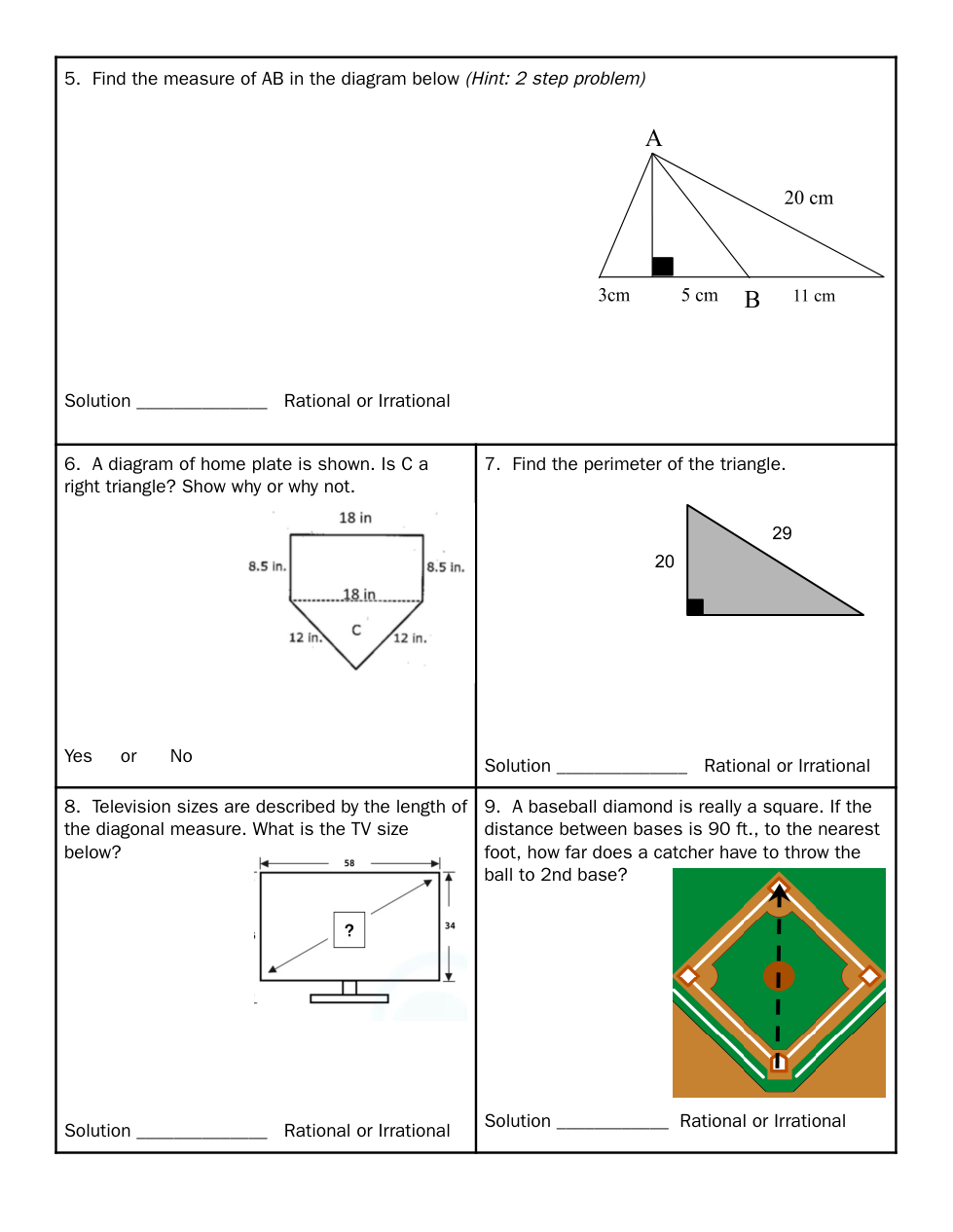 10.2 Practice: Applications of Pythagorean Theorem - Cindy Austin ...