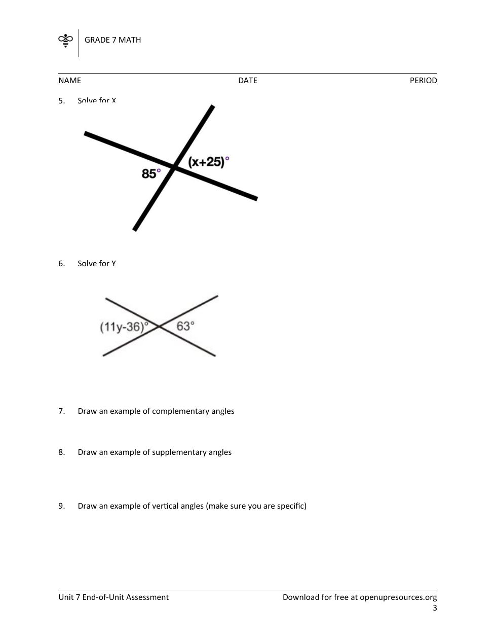 Unit 7 Test (Math Nation) - Amber Mitchell | Library | Formative