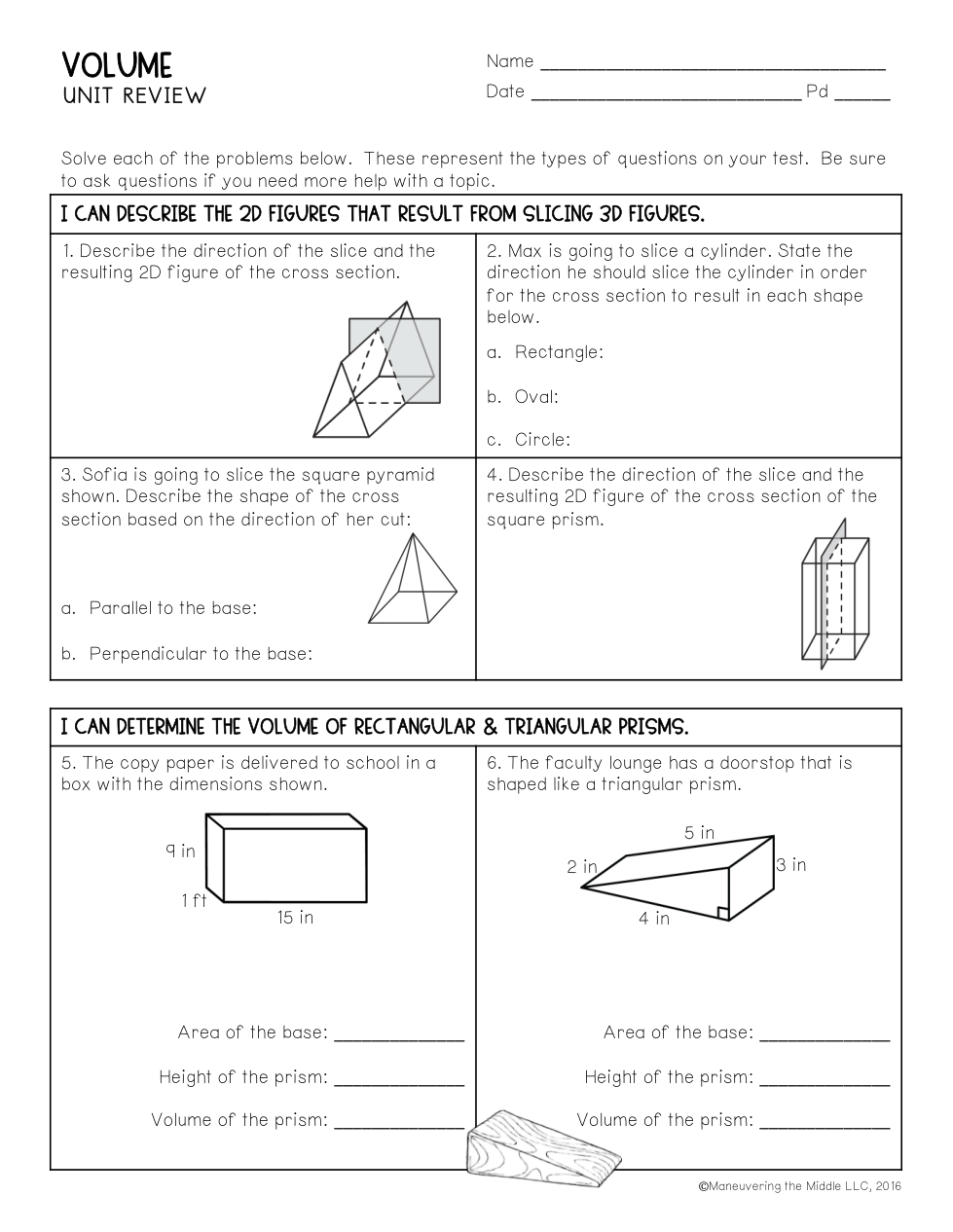 Volume Study Guide - Jill Starkey | Library | Formative