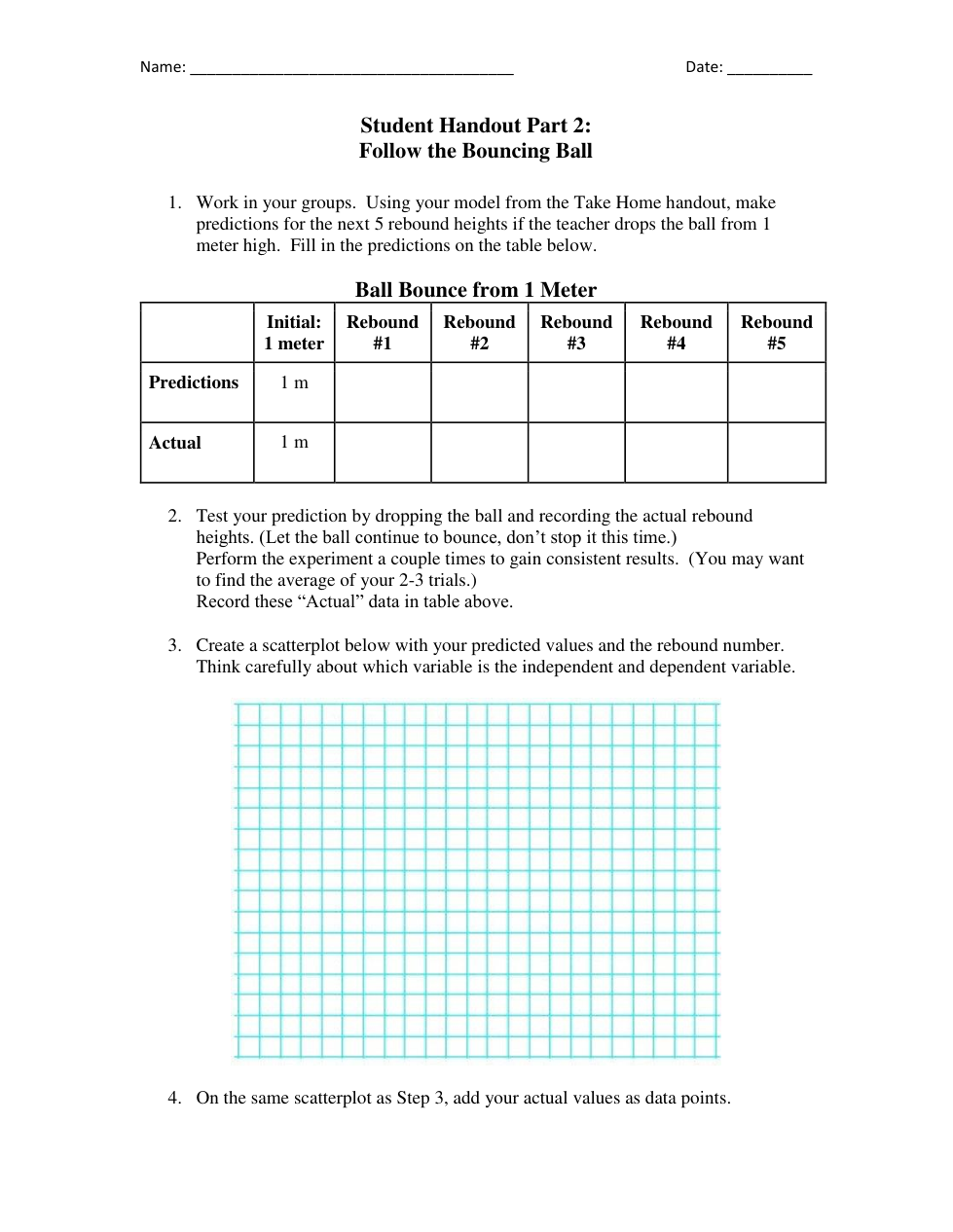 Context 9 - Follow the Bouncing Ball Student Handout Day 2 - Joshua Luckhaupt | Library | Formative