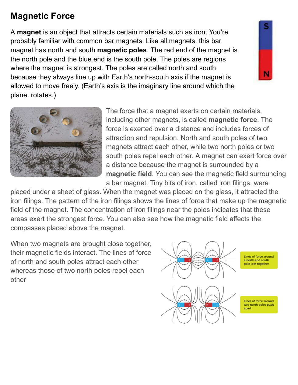 Electric & Magnetic Forces Reading & Questions - C Ault | Library ...