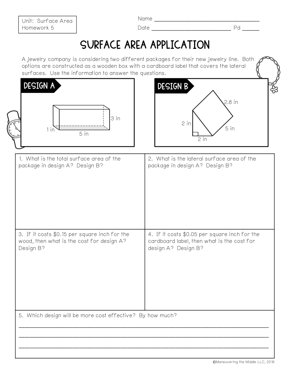 Surface Area Application - Jill Starkey | Library | Formative