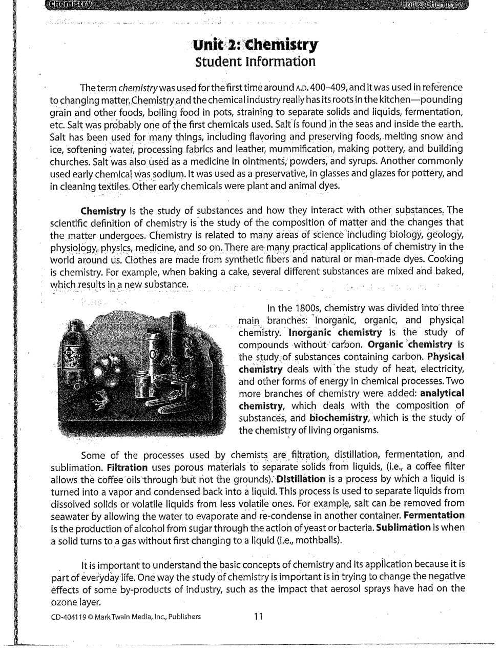 Unit 2: Chemistry - Julie Harris | Library | Formative