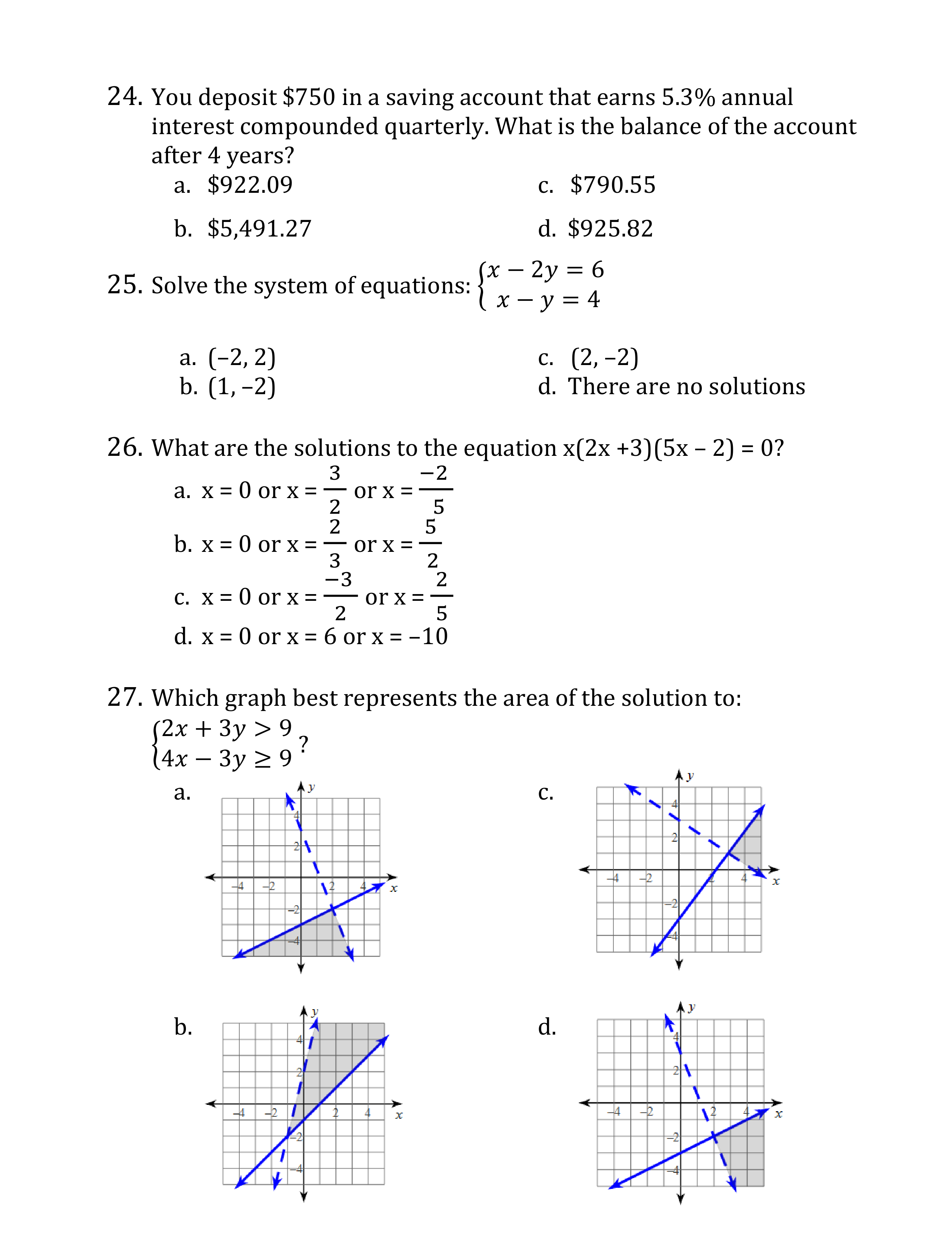 Algebra 1 Pretest 2022-2023 - Nicole Richardone | Library | Formative