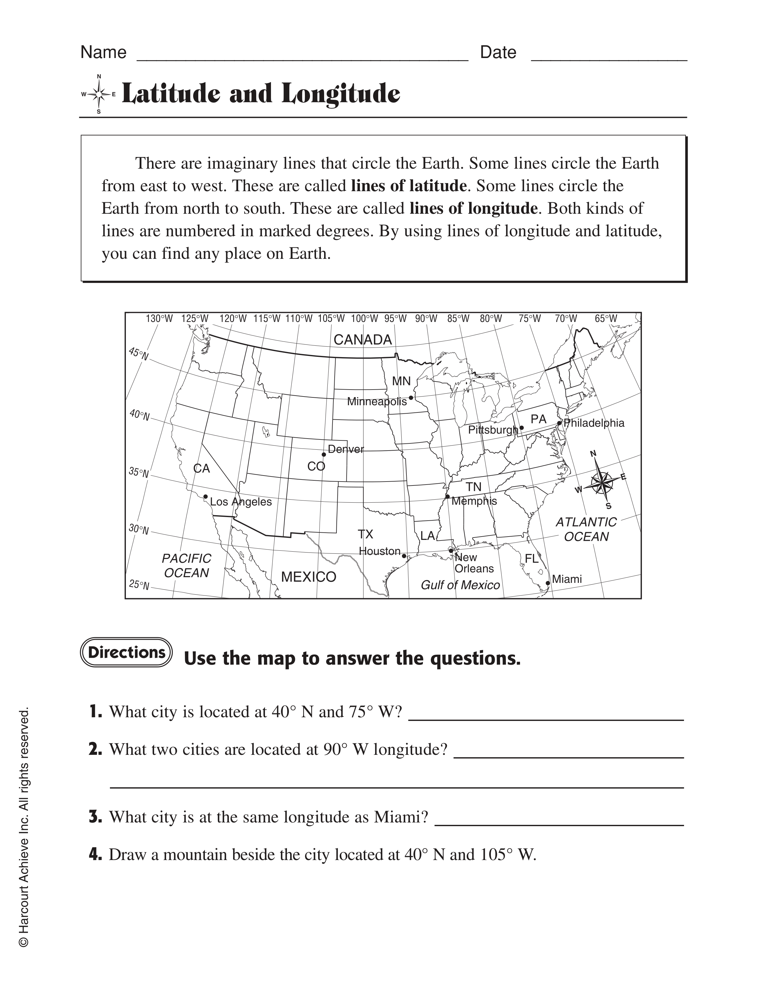 Latitude and Longitude Practice assignment 6 - erica argenziano ...