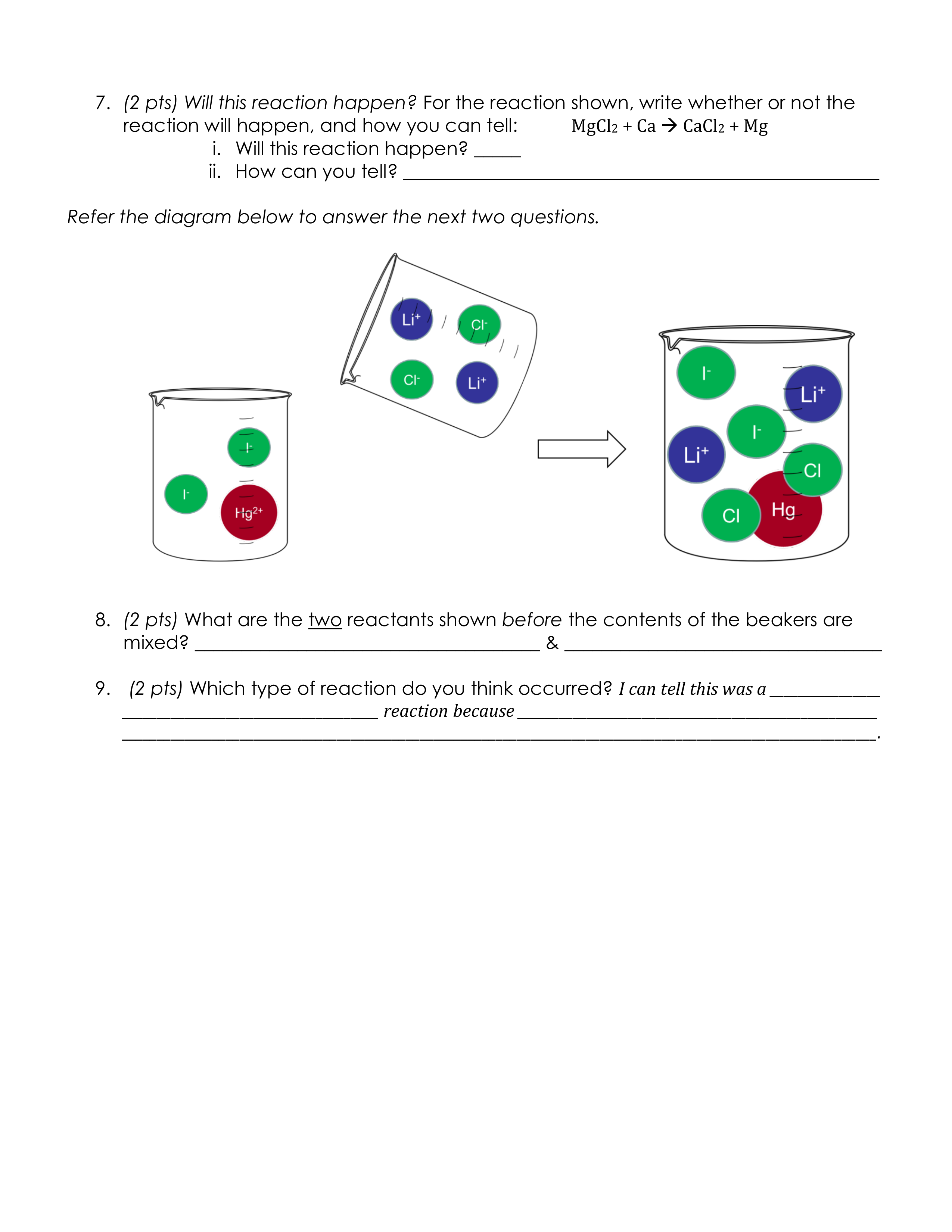 Studying for Unit 4 Exam - Chemical Reactions - Rachel Jumago | Library ...