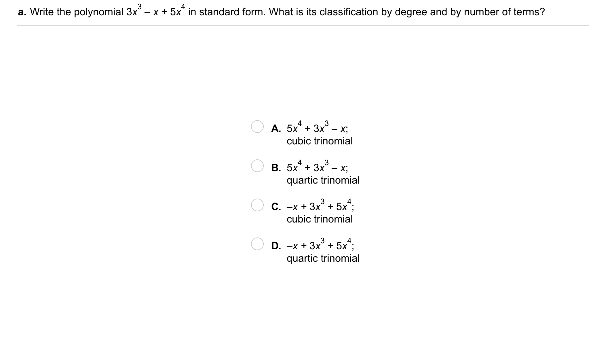 Copy of Polynomial Check for Understanding (2/4/2025) - Gregory Cox ...