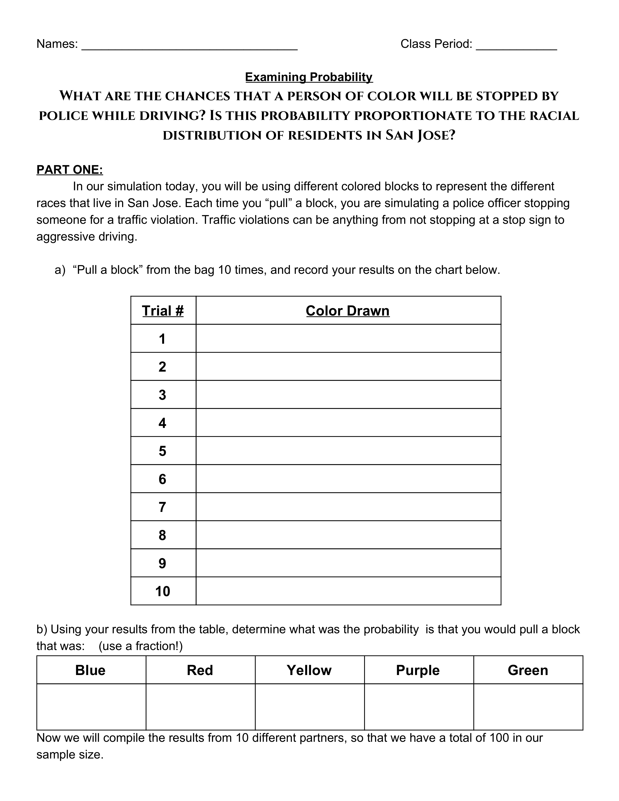 Does Racial Profiling Occur in San Jose,CA? - Christine Hogen-Esch ...