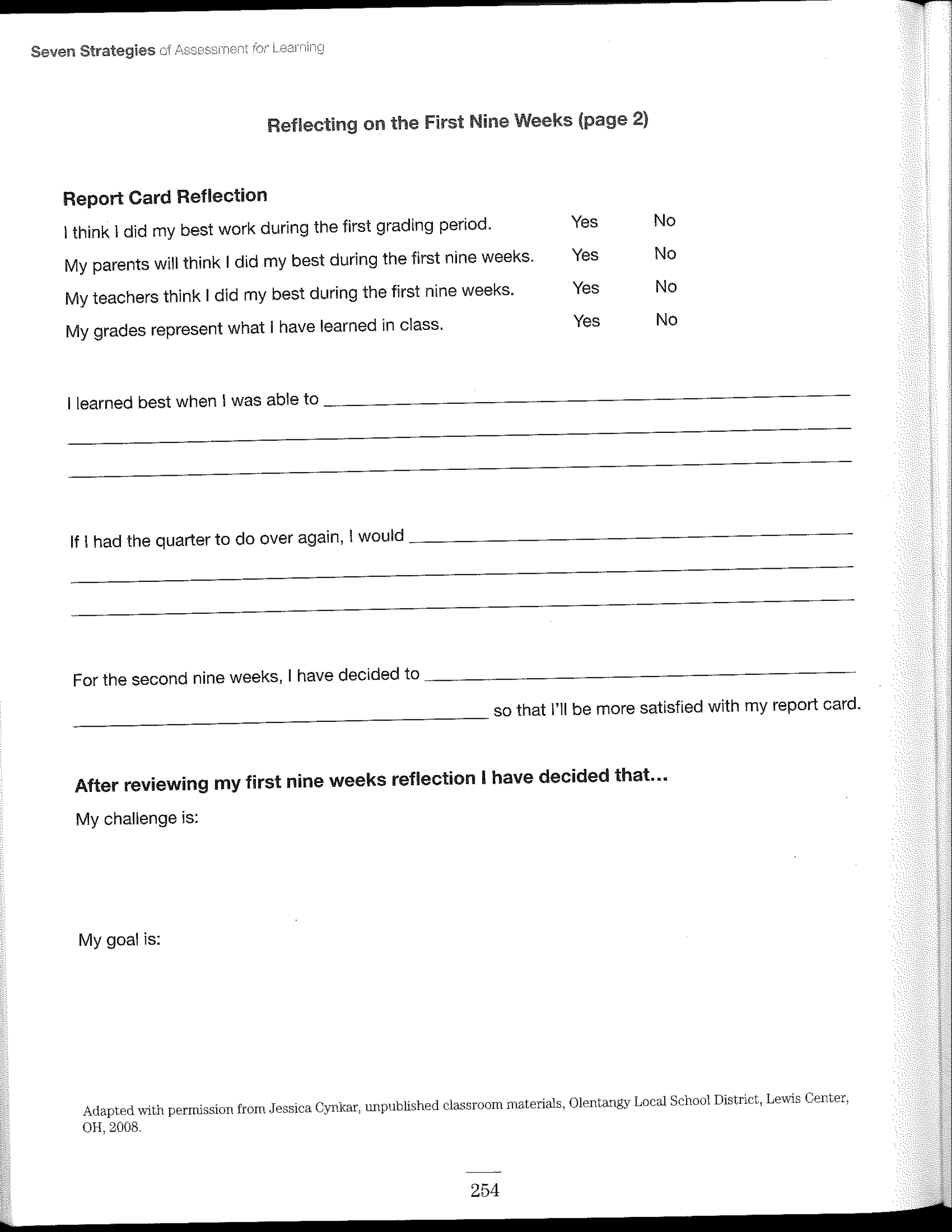 Reflecting on the First Nine Weeks - Chris Long | Library | Formative