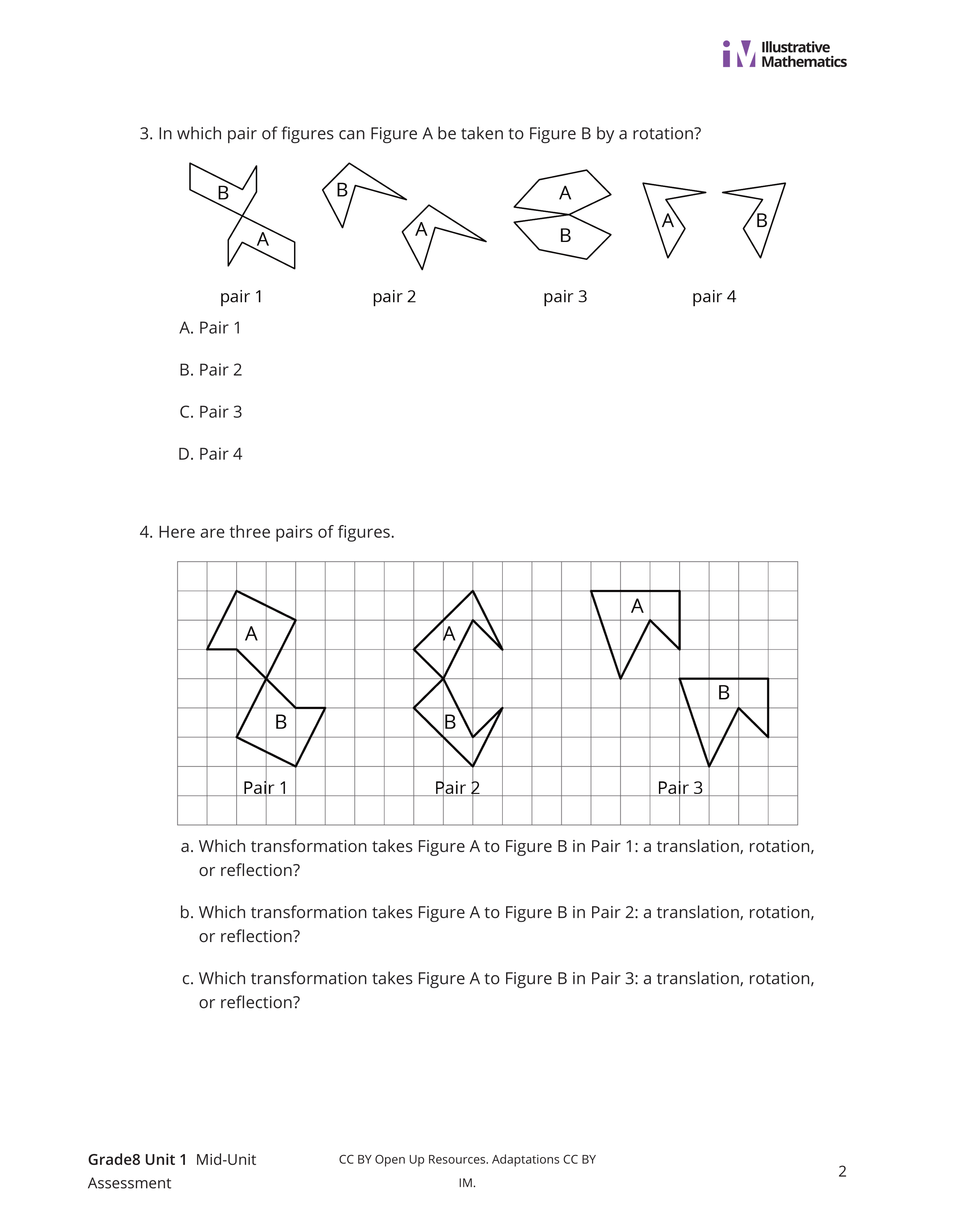 Grade 8 Unit 1 Mid Unit Assessment - Sara Faye Ovadya | Library | Formative