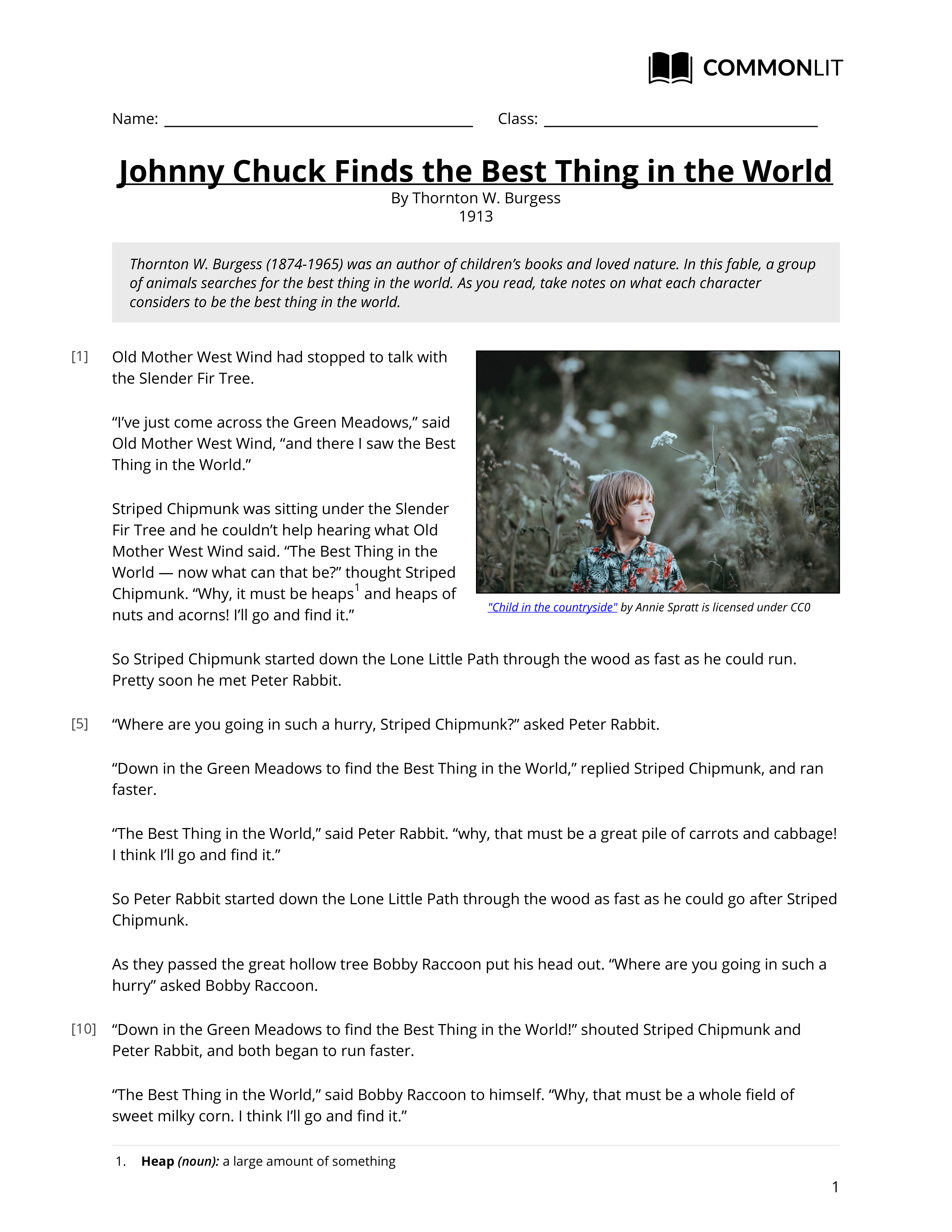 Literary- Johnny Chuck - AARON TRINKNER | Library | Formative