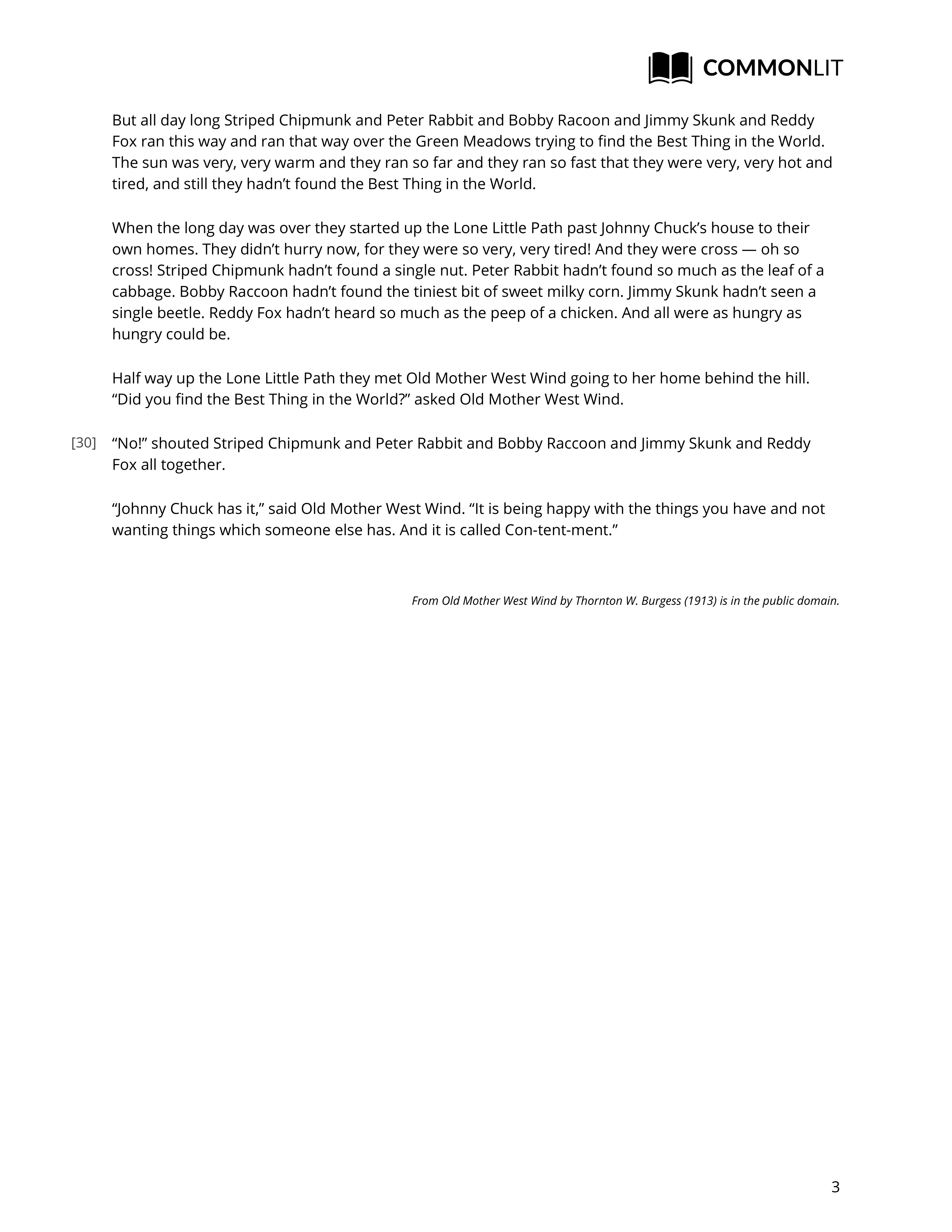 Literary- Johnny Chuck - AARON TRINKNER | Library | Formative