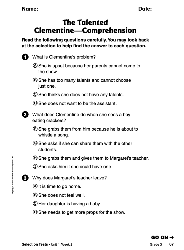 The Talented Clementine - Rebecca Monroe | Library | Formative