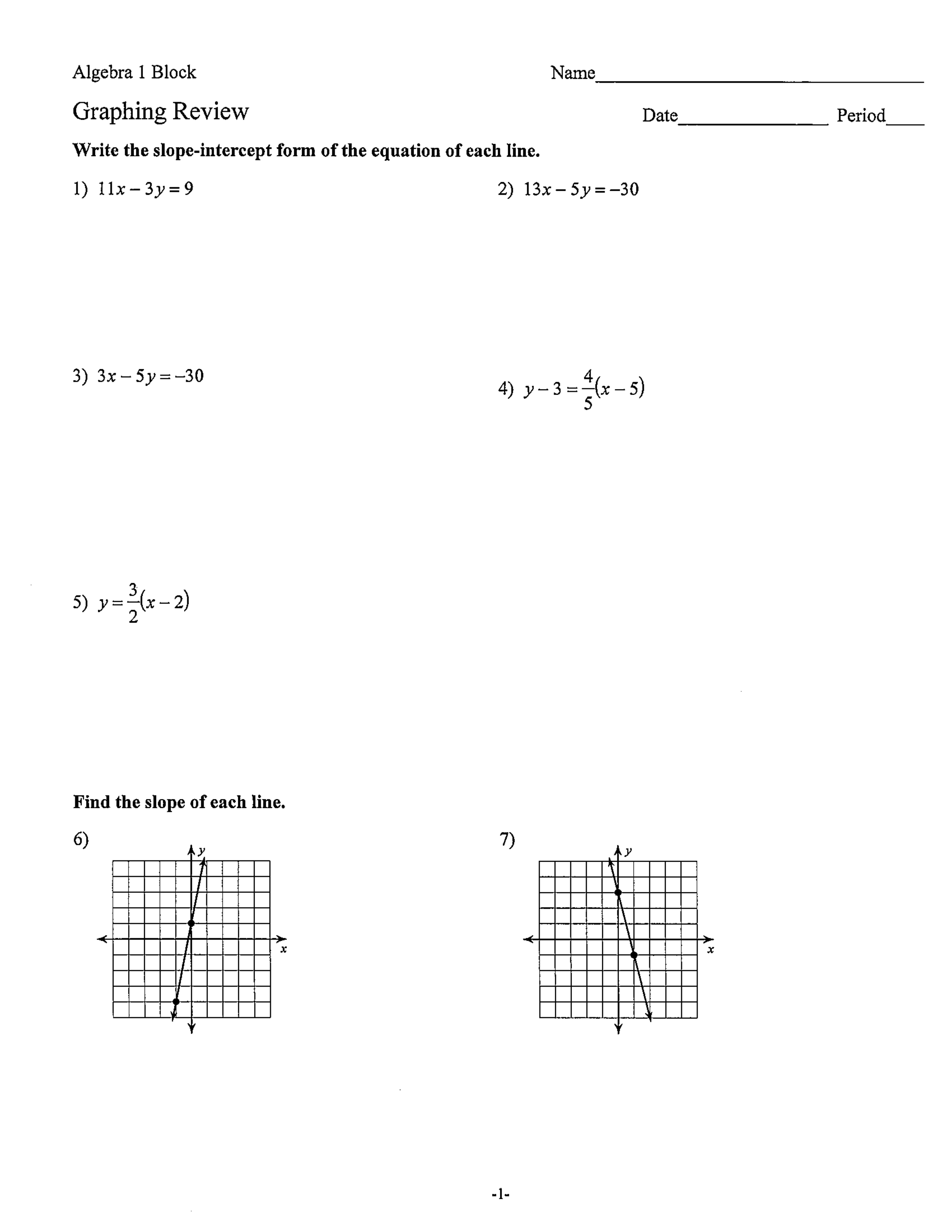 Graphing Review - Math Teachers | Library | Formative