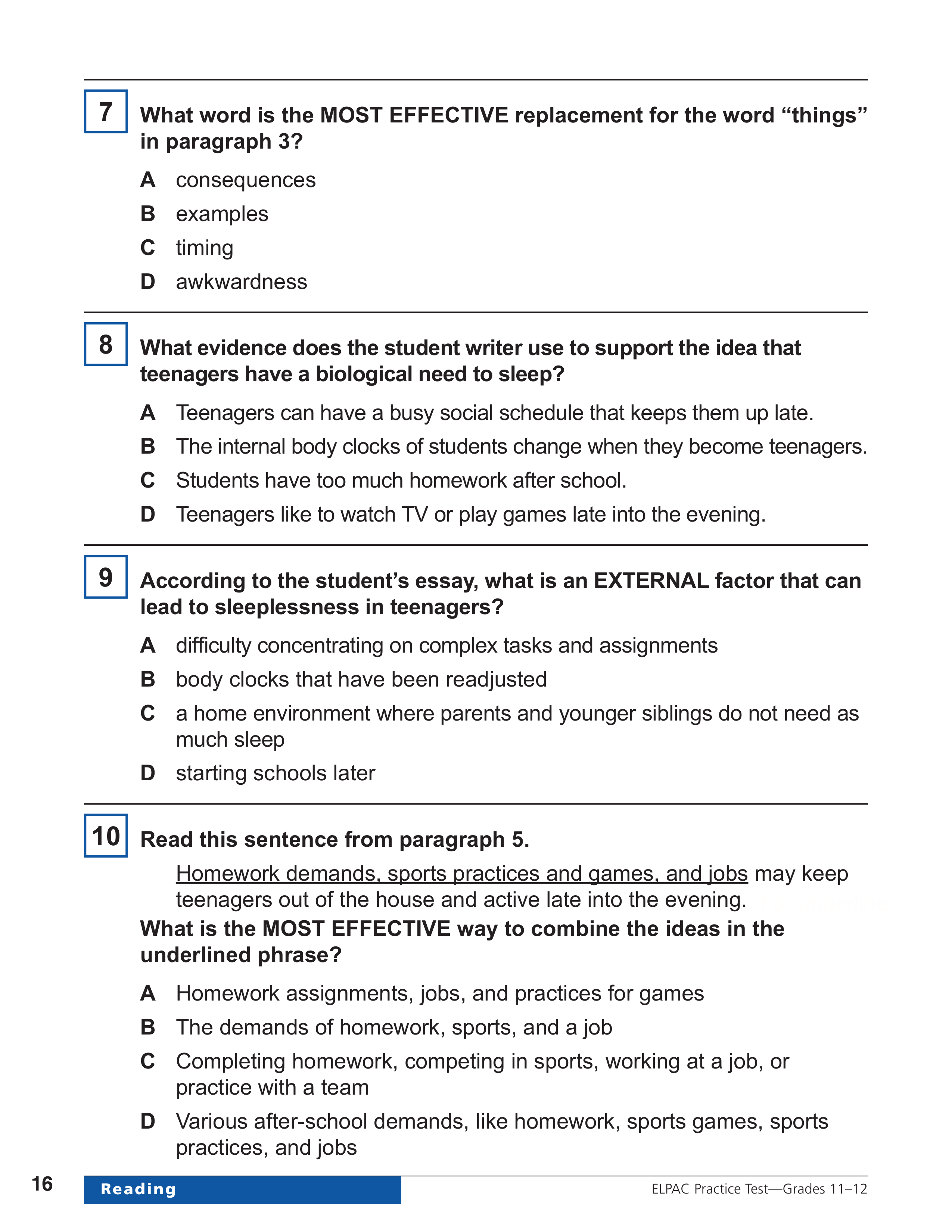 Secondary: ELPAC Reading Practice #2 - Kimberly Moreno | Library ...