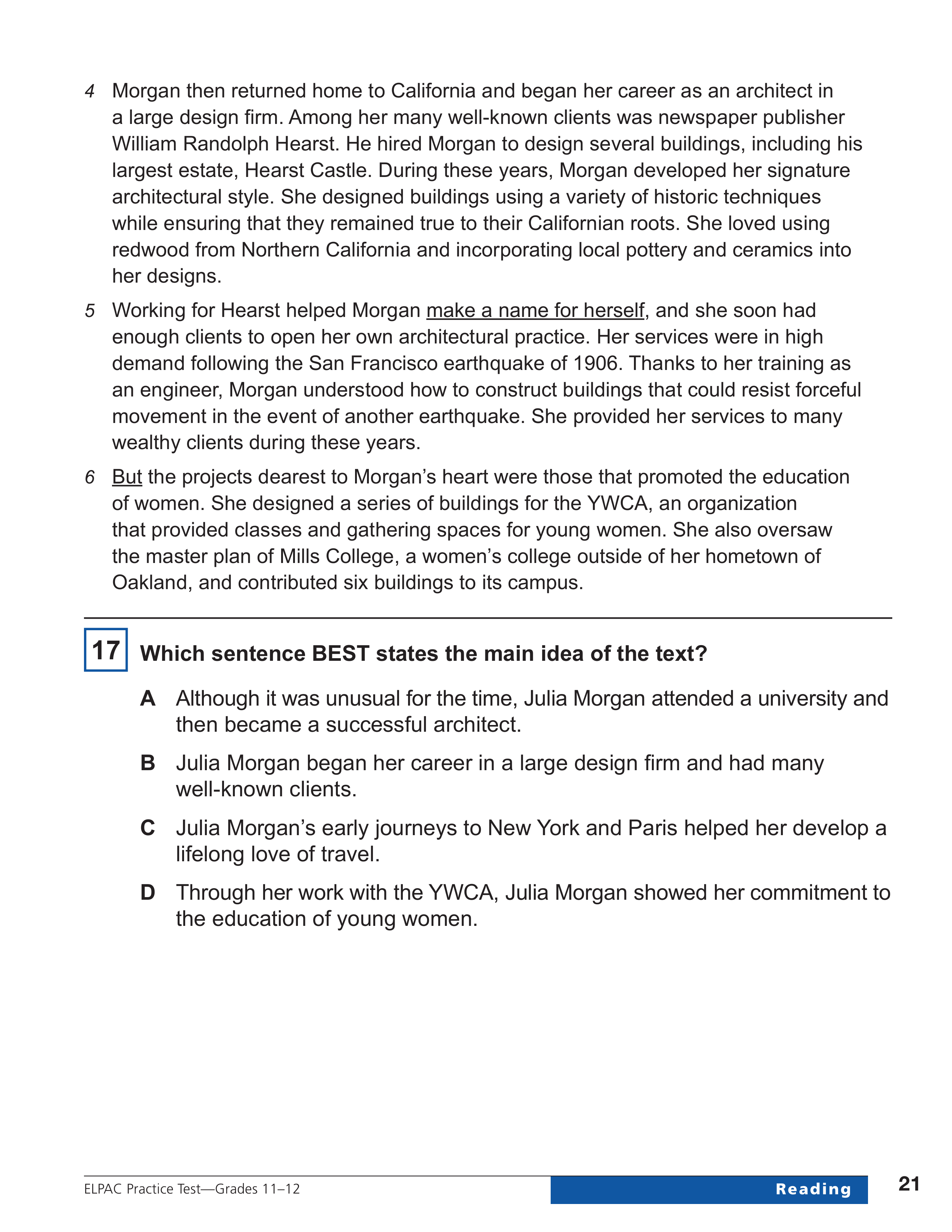 Secondary: ELPAC Reading Practice #2 - Kimberly Moreno | Library ...