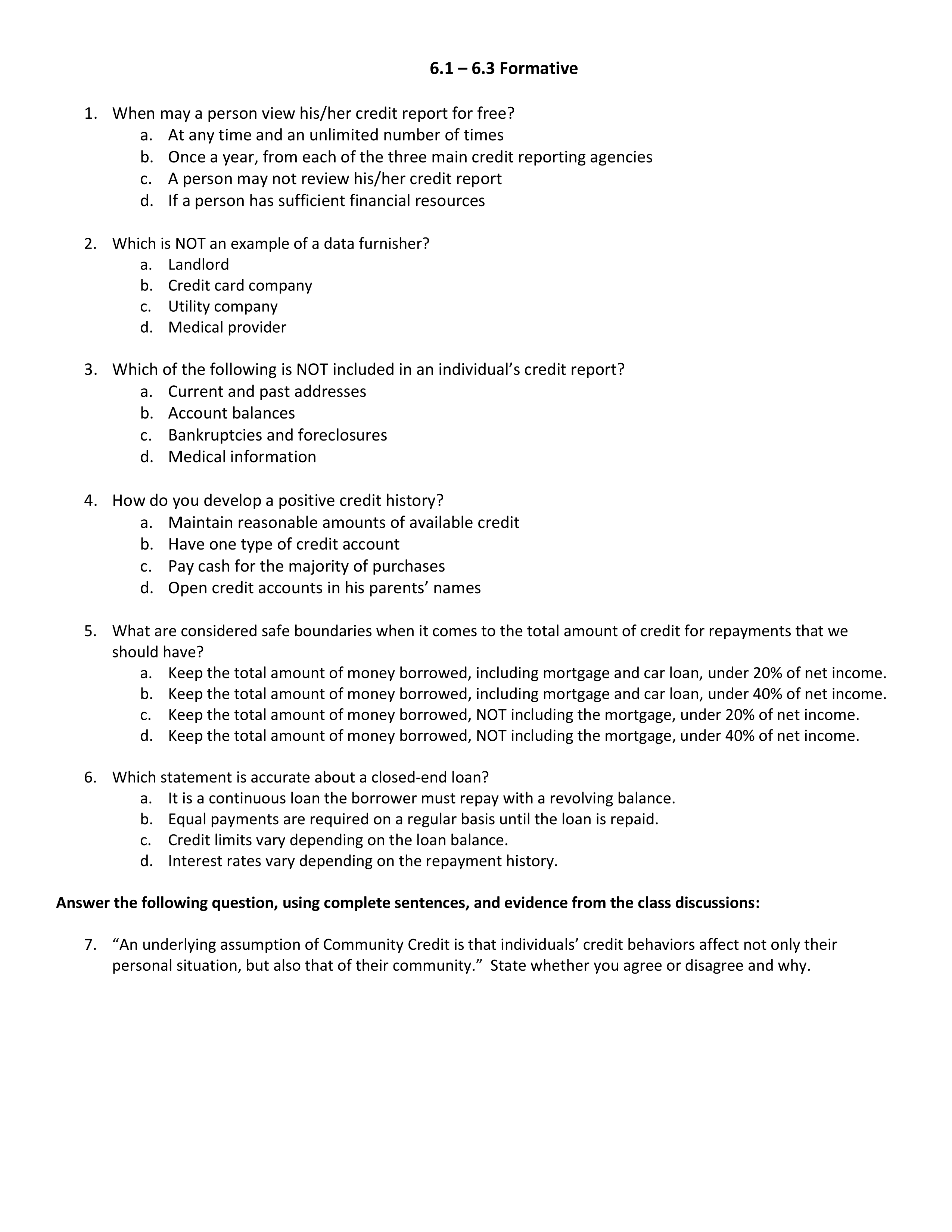 6.1 - 6.3 Vocab Quiz - Earl Armstrong | Library | Formative