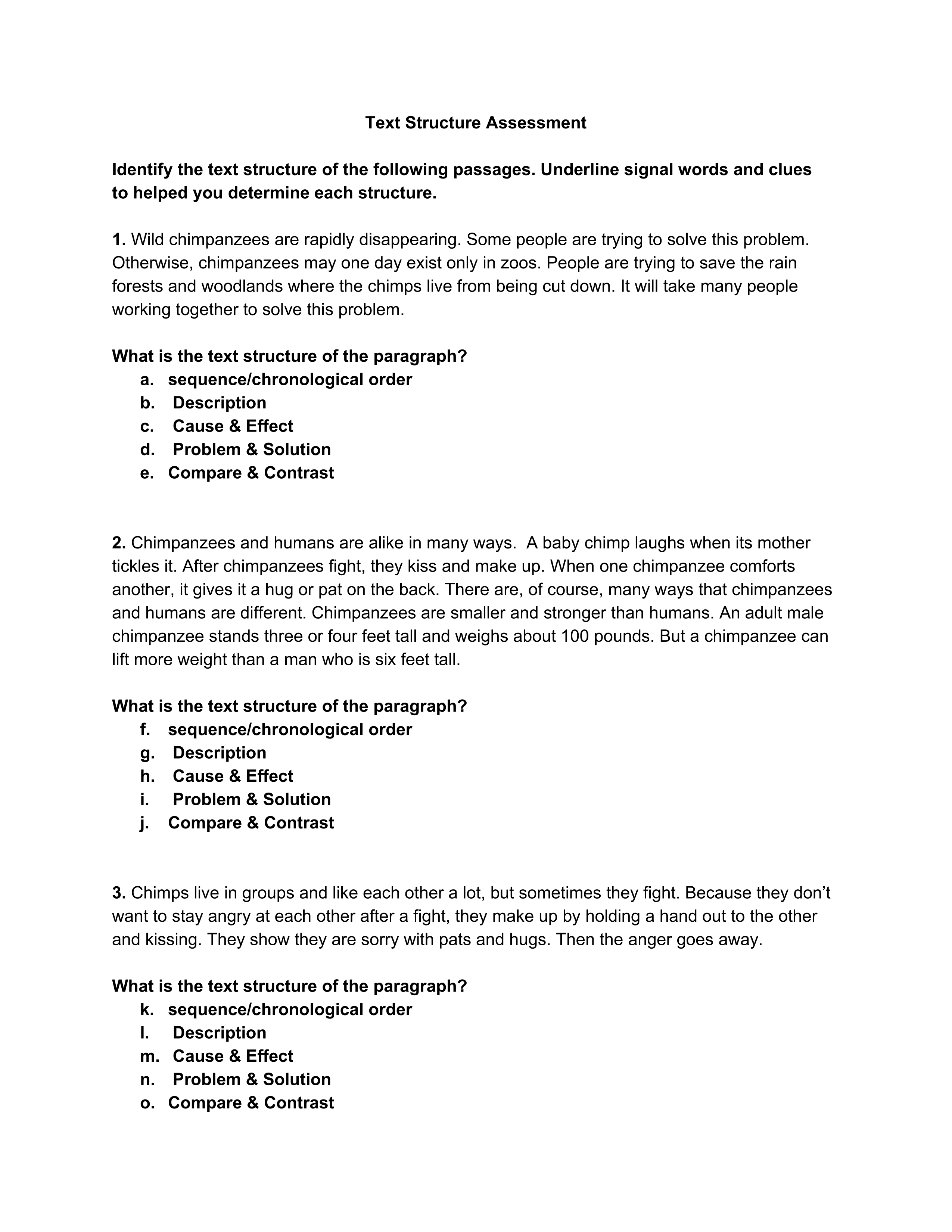 Text Structures Assessment April 12, 2018 - Sonya Ayers | Library ...