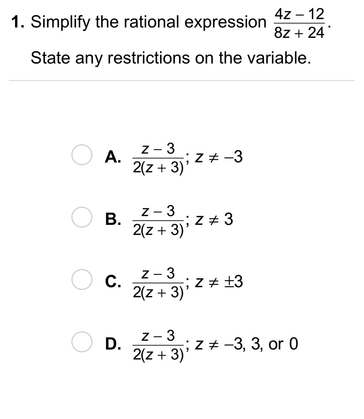 Algebra 2 8-4 Independent Practice: Rational Expressions - Matt ...