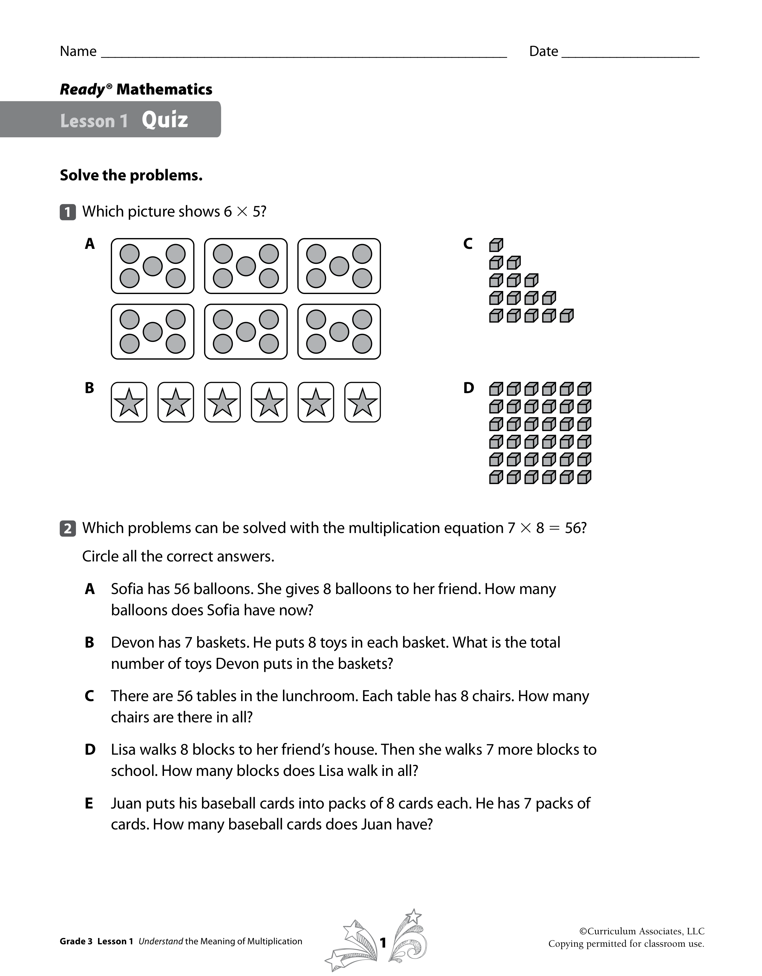 Ready Math Lesson 1 3rd - Alyssa Saucier | Library | Formative