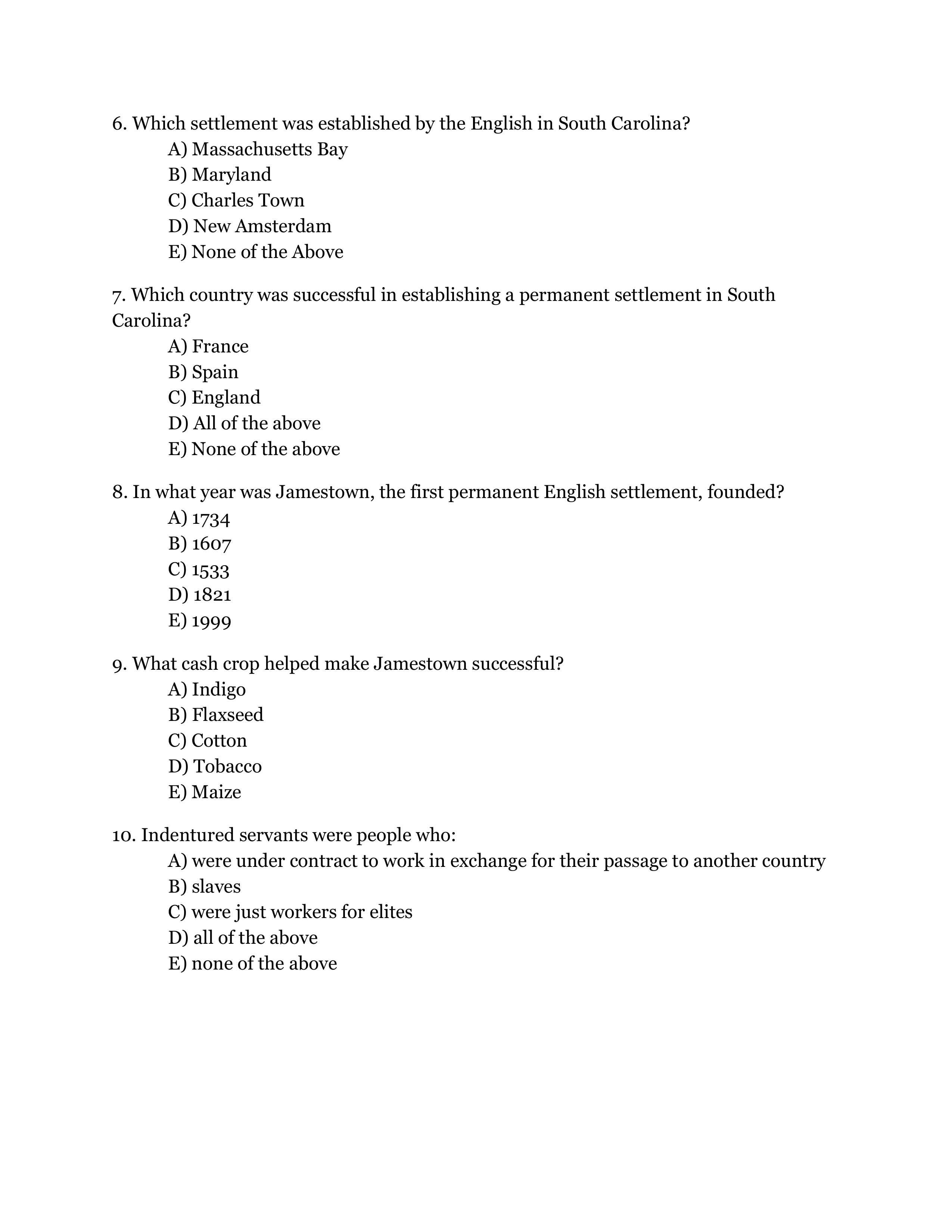 Exploration & Colonies Test - Craige Roberts | Library | Formative